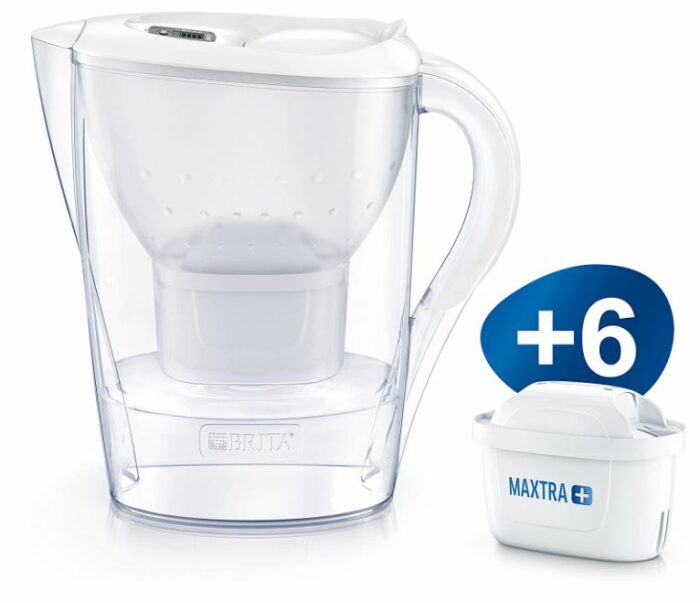Jarra filtrante BRITA Marella Blanca + 6 filtros - Fontamax